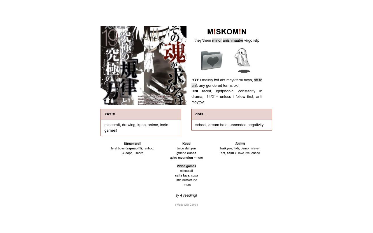 MiSKOMiN’s PAGE